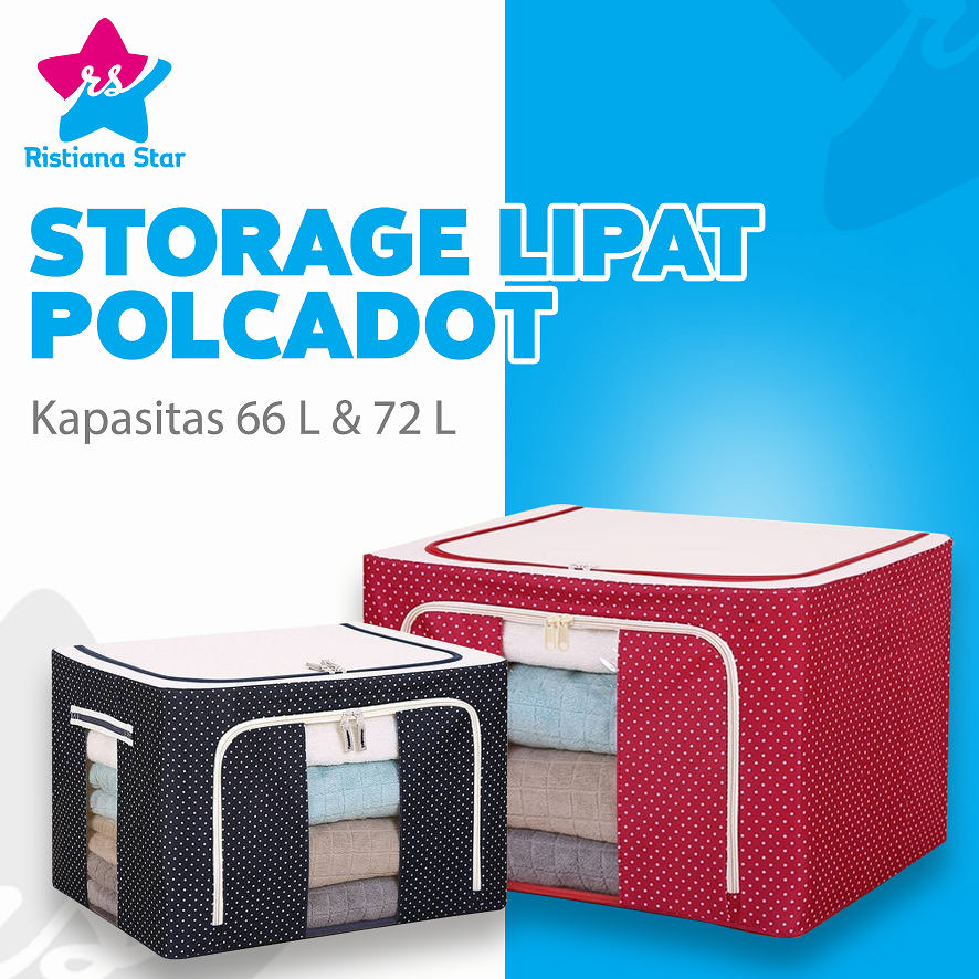 Jual STORAGE BOX 66 LITERS FRAME BAJA DOUBLE ZIPPER LARGE BOX 66L ...