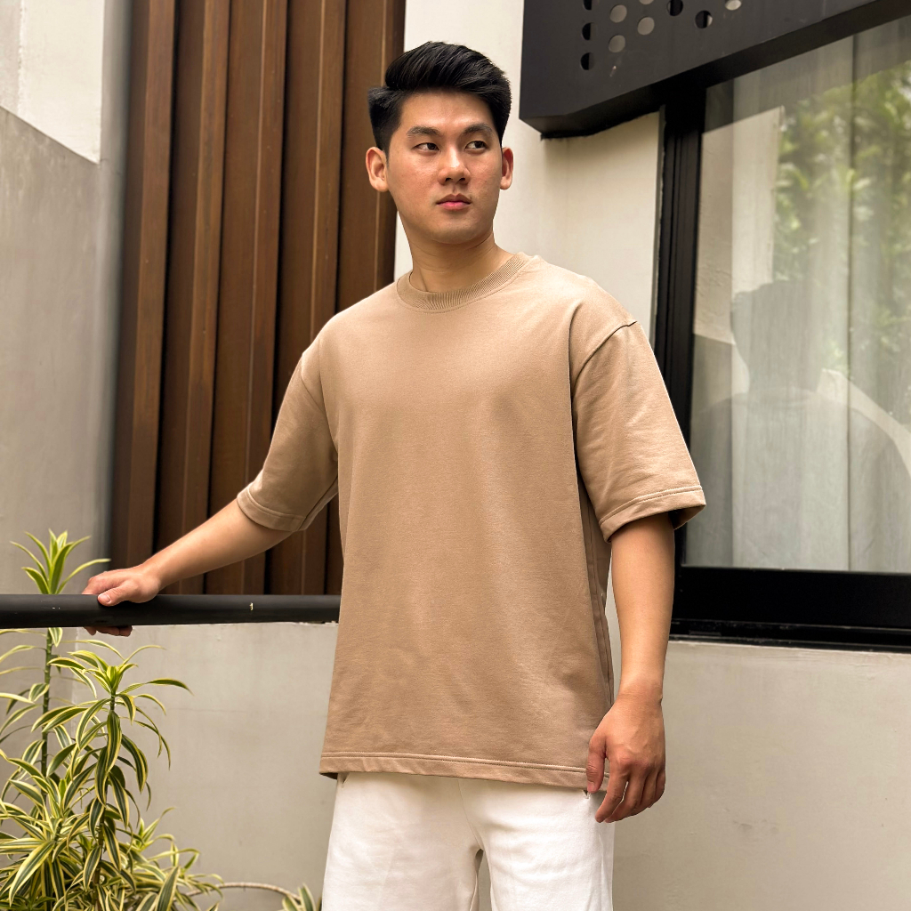 Jual COZYCLUB Essential Oversized Tshirt Cotton Baby Terry Premium | Kaos Oversize Polos Pria ...