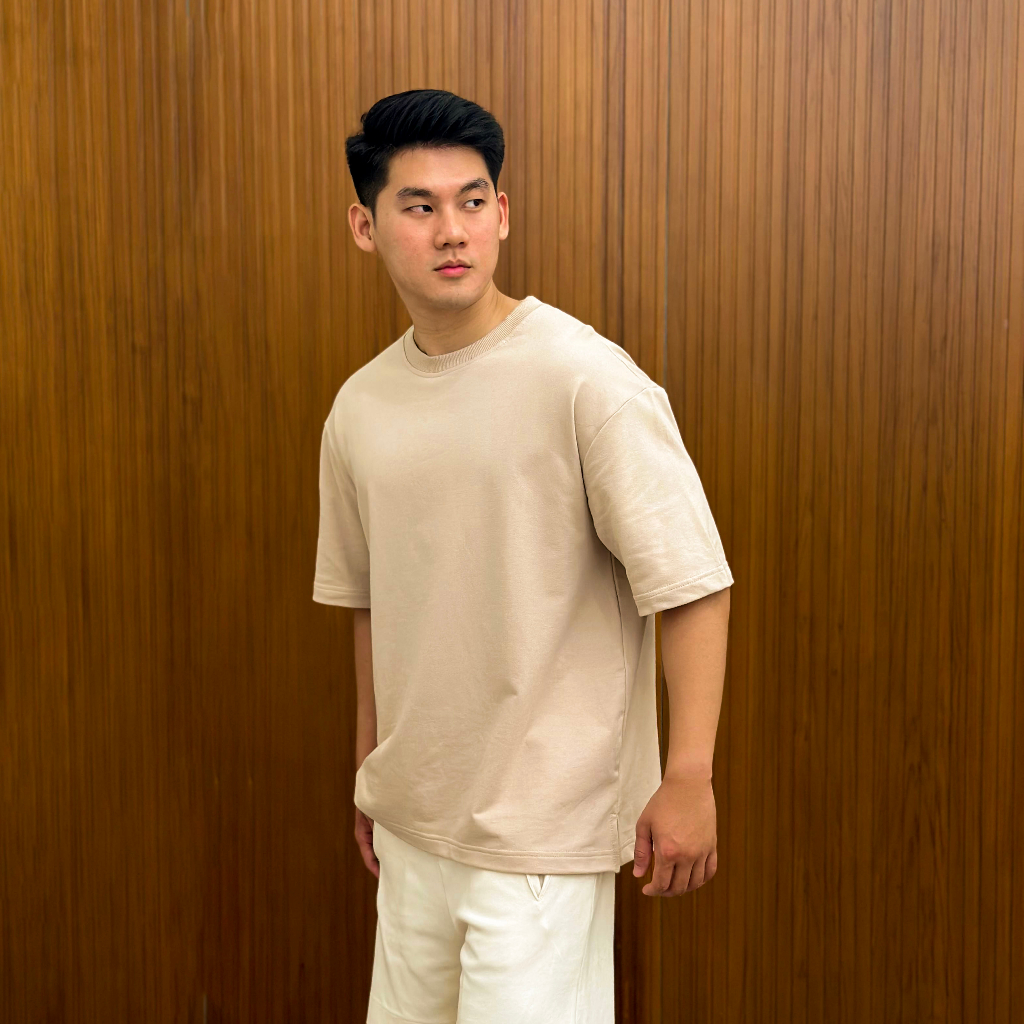 Jual COZYCLUB Essential Oversized Tshirt Cotton Baby Terry Premium | Kaos Oversize Polos Pria ...