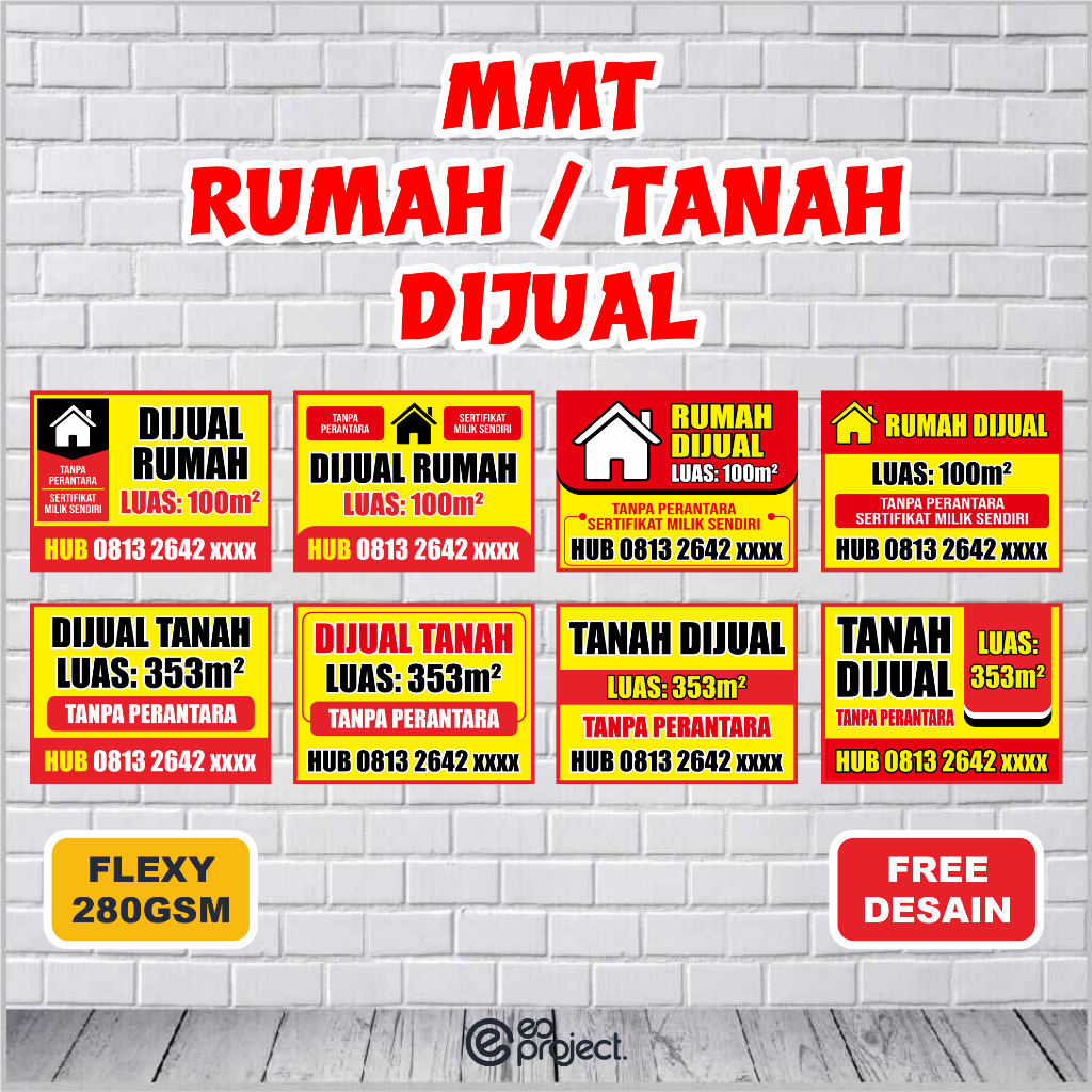 Jual Cetak MMT / Banner / Spanduk / Backdrop Tanah Dijual dan Rumah ...