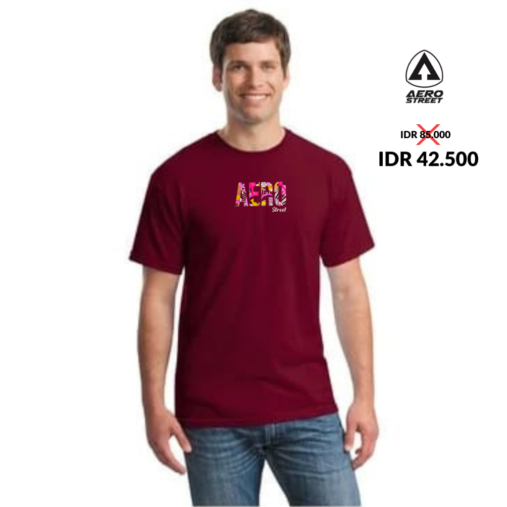 Jual Kaos Aero Street Sablon Rainbow Pria / Baju Kaos Aero Street ...