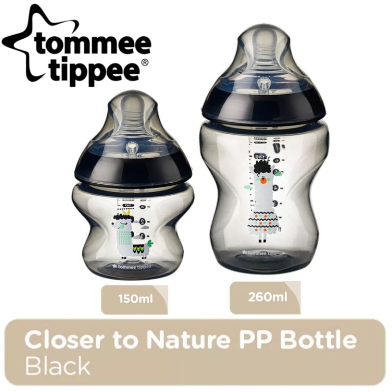Jual Tommee Tippee Botol Susu Bayi Closer To Nature Black 150ml 260ml | Shopee Indonesia