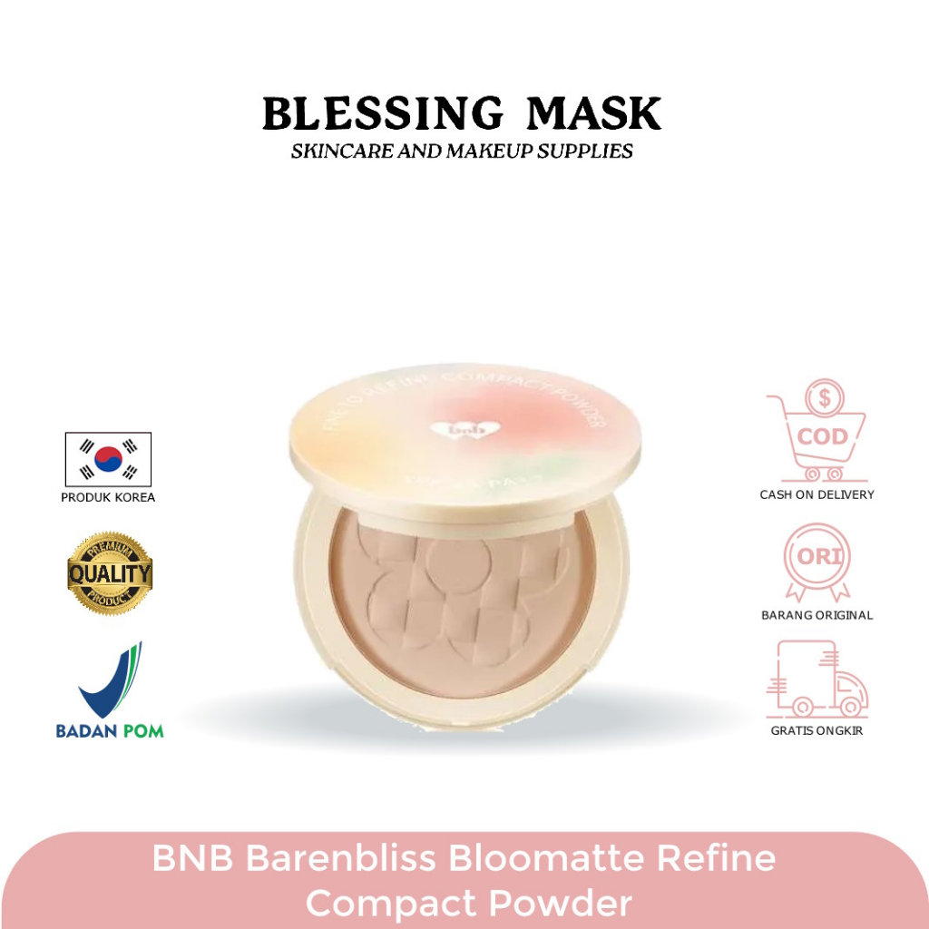 Jual BNB barenbliss Bloomatte Fine to Refine Compact Powder 「24H oil ...