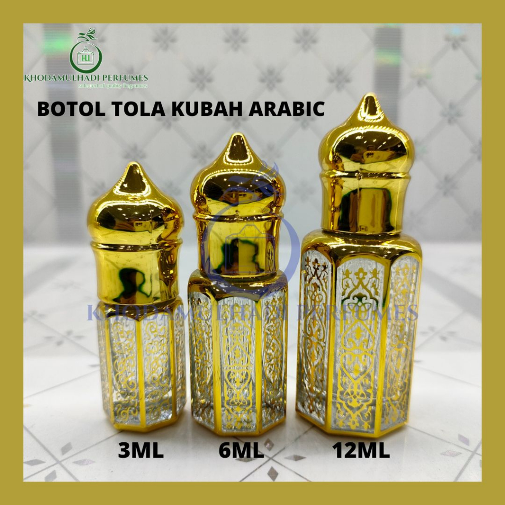 Jual Botol Arabic Tola kubah gold 3ml 6ml 12ml harga satua | Shopee ...