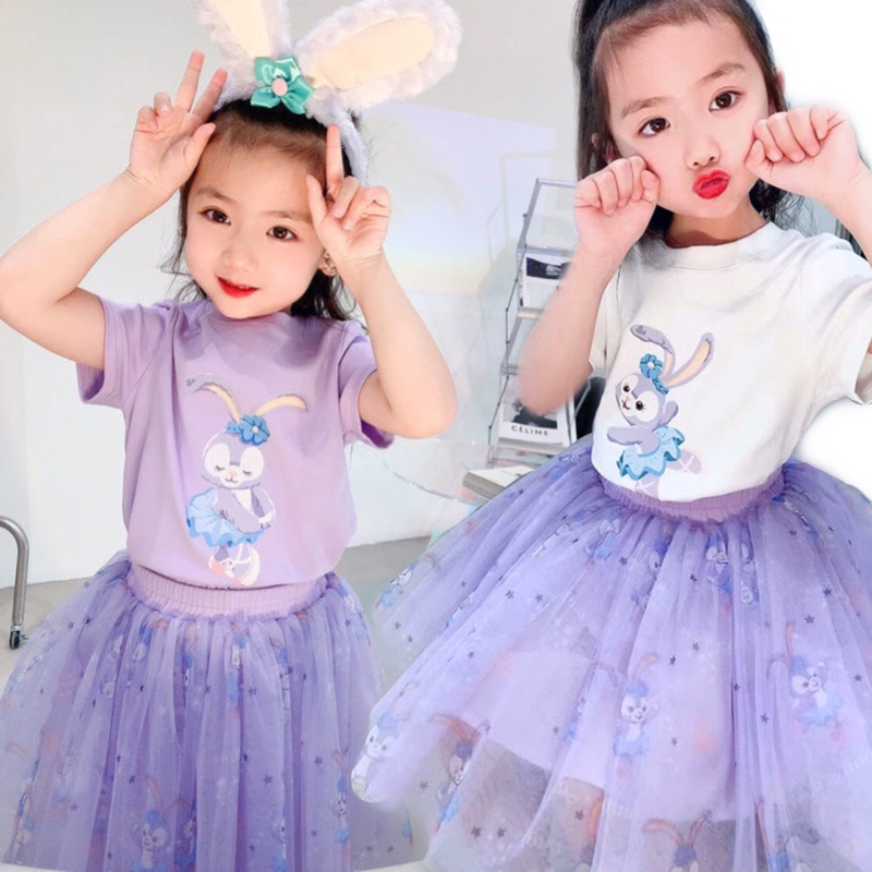Jual 2-8Tahun Setelan rok tutu lilac anak baju pesta ultah stella lou ...