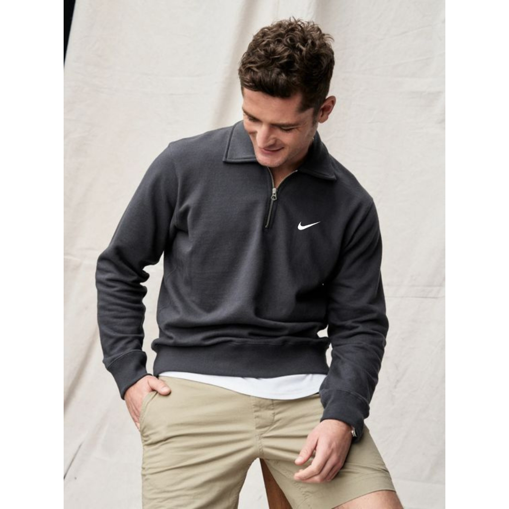Jual Sweater Halfzip Turtelneck Pria Logo Aesthetic / Nike Sweatshirt ...