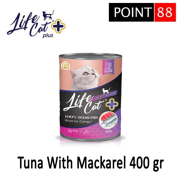 Jual LIFE CAT PLUS 400gr Tuna With Makarel (Grab/Gosend) | Shopee Indonesia