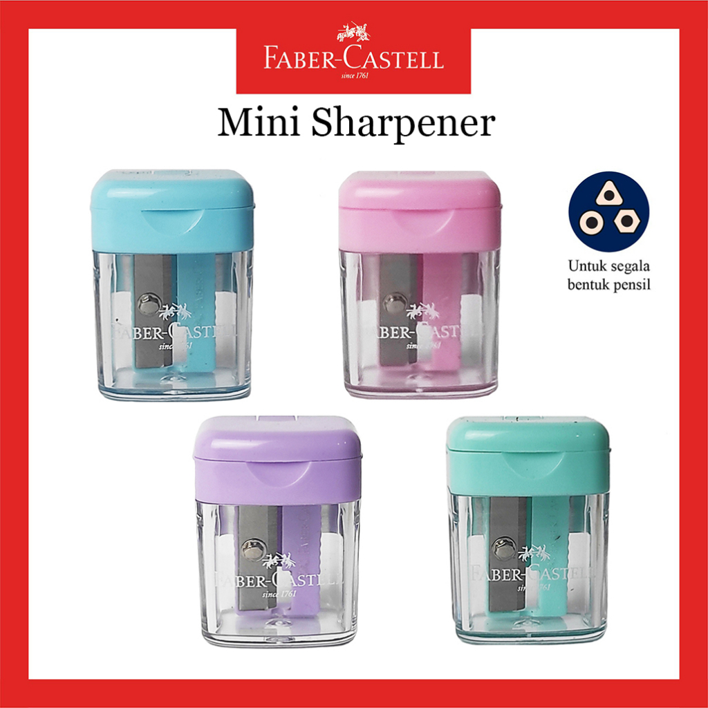Jual Rautan Pensil Faber Castell / Sharpener Mini Box / Serutan 4 Warna ...