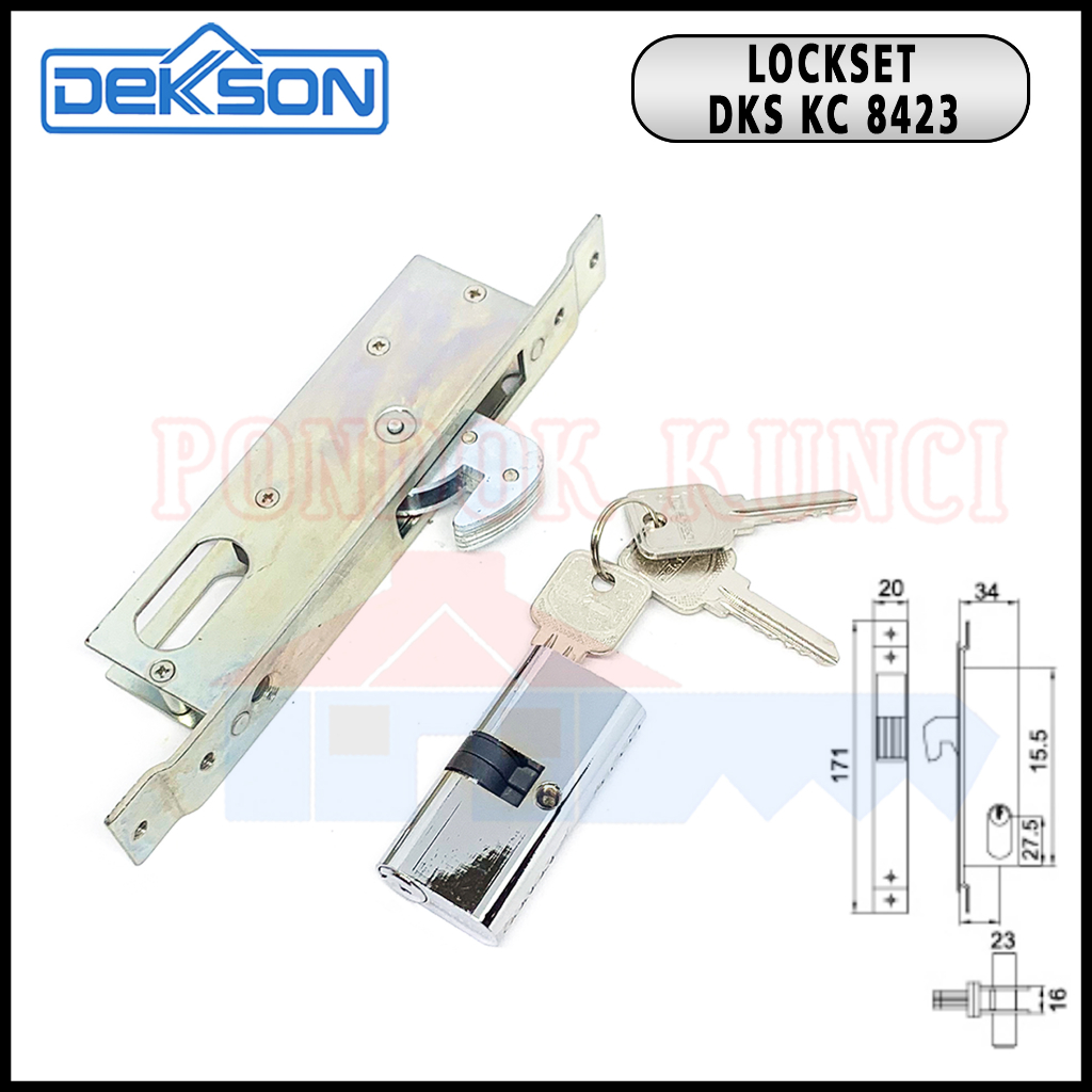 Jual Aluminium Hook Lock Dekkson 8423 Kunci Pintu Sliding Aluminium ...