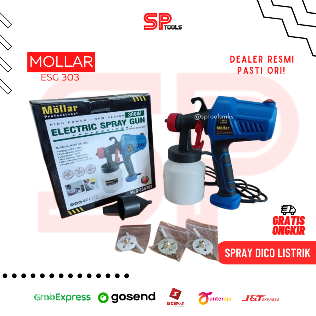 Jual SPRAY DICO DUCO CAT LISTRIK / SPRAY GUN ELEKTRIK MOLLAR ESG303 ESG ...