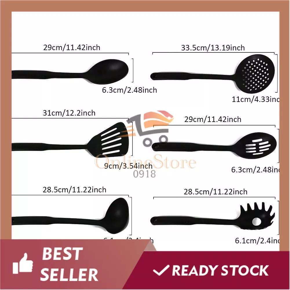 Jual Spatula 6 in 1 / Peralatan Masak Spatula 6pcs / Spatula 6 pcs Anti ...