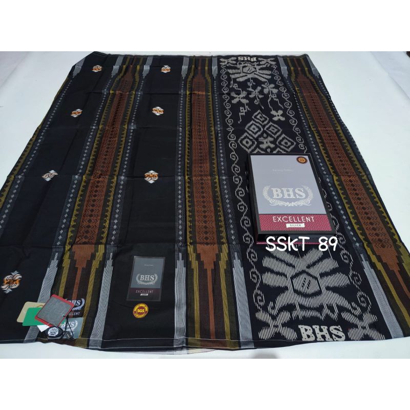 Jual Sarung BHS Excellent Songket HITAM | Shopee Indonesia
