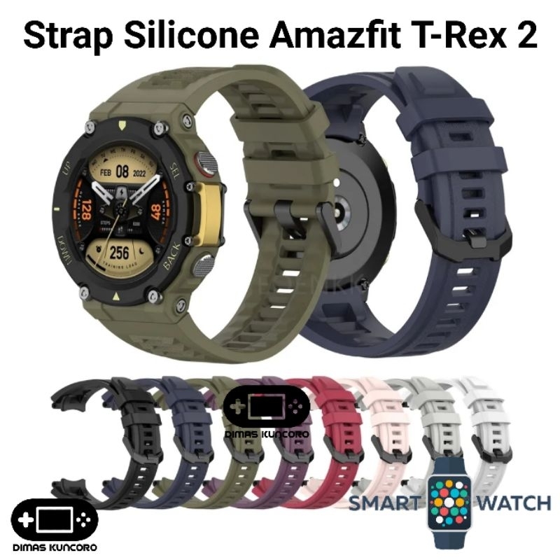Jual Strap Silicone Amazfit T-Rex 2 silicon tali jam tangan huami trex ...