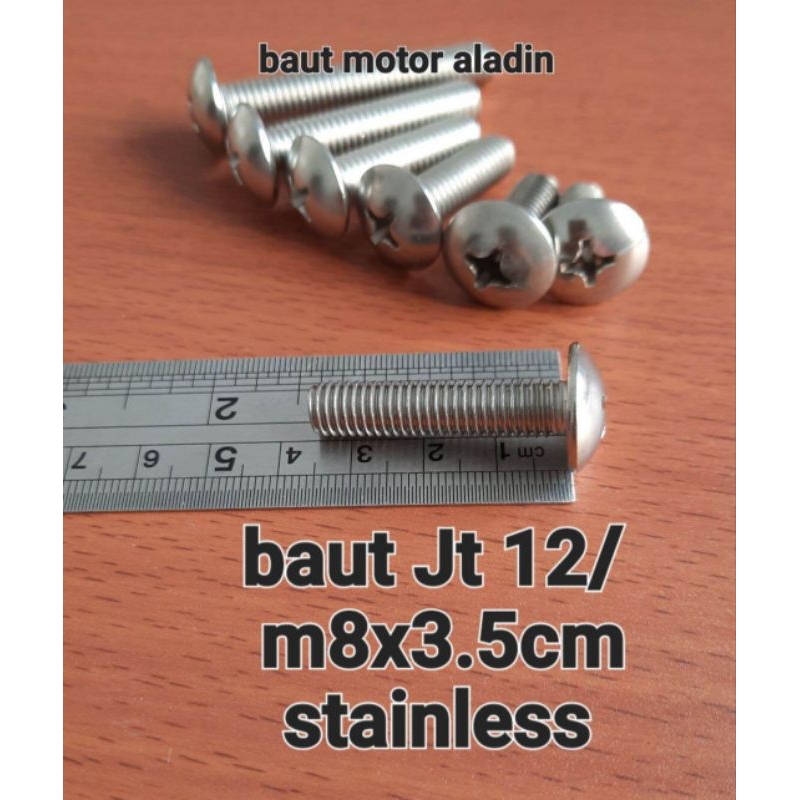 Jual Baut JT 12/M8x3,5cm stainless | Shopee Indonesia