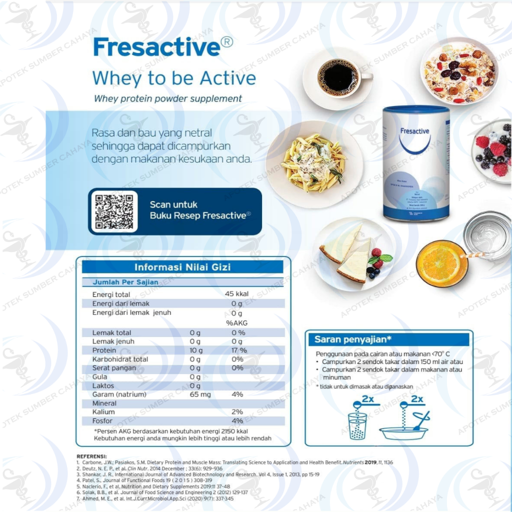 Jual FRESACTIVE WHEY PROTEIN BUBUK (isi 300 Gram) | Shopee Indonesia