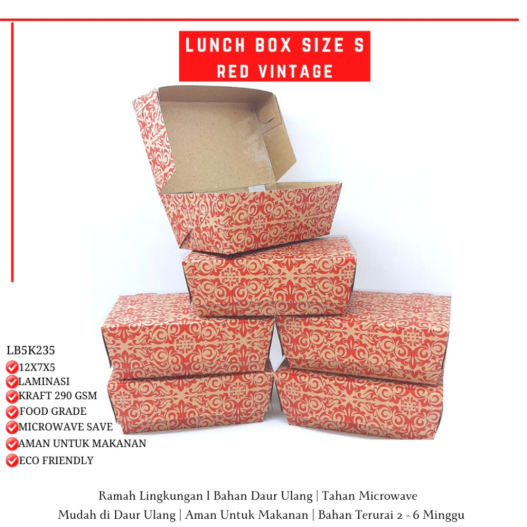 Jual Paper Lunch Box Small Lunch Box Small (LB5K235) | Shopee Indonesia