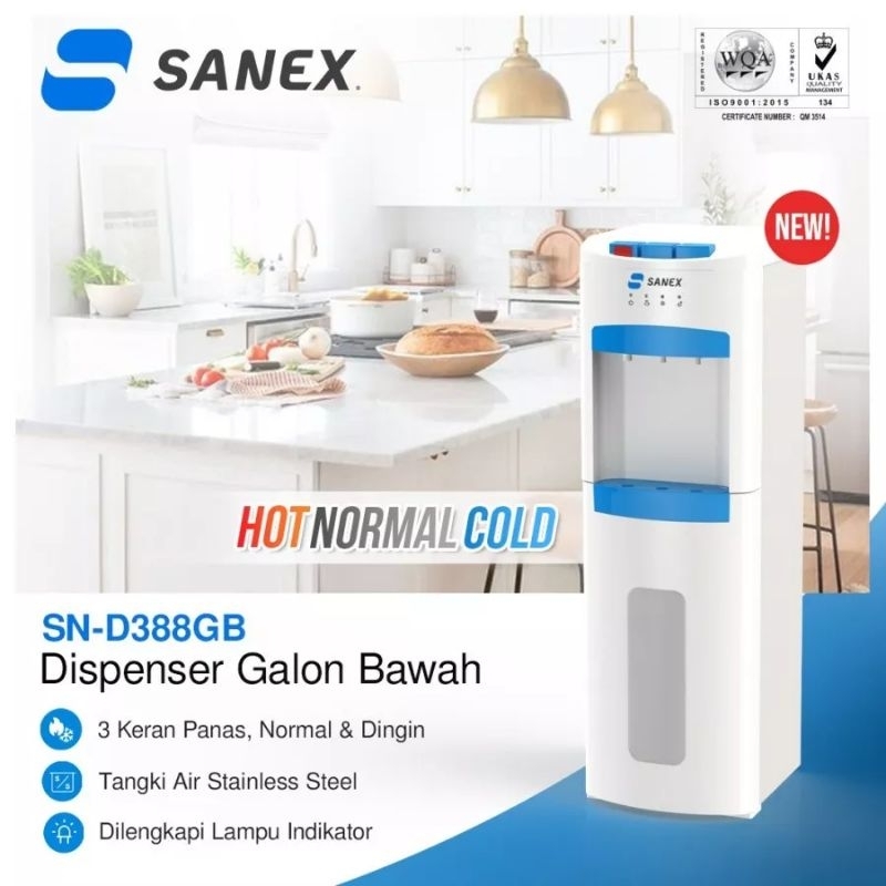 Jual Dispenser Sanex Galon Bawah SN - D388GB ( Panas, Dingin & Normal ...