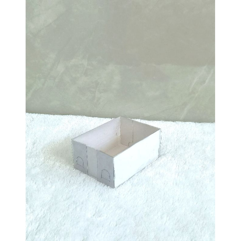 Jual BOX MIKA PUTIH - DUS BROWNIES - KOTAK DESSERT 13x10x6 (ISI : 10 ...