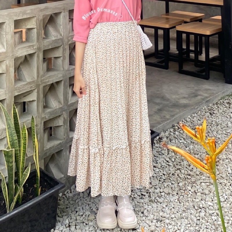 Jual Dioza - Rok Plisket remple susun Motif Bahan hyget Premium - pleated skirt Premium | Shopee ...