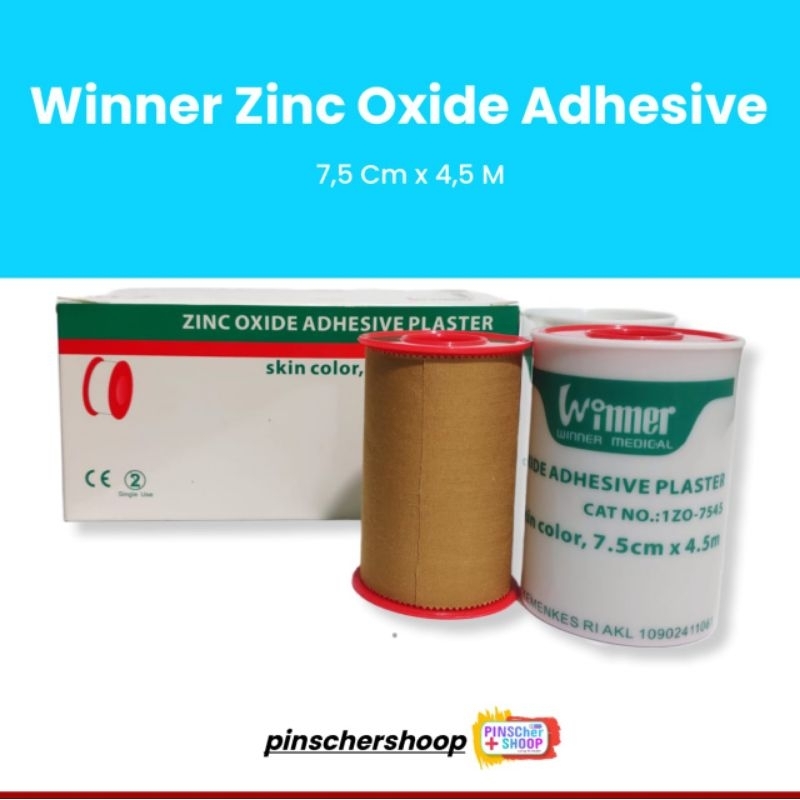 Jual Winner Zinc Oxide Adhesive Plester 7,5cm x 4,5m Plaster Kain ...