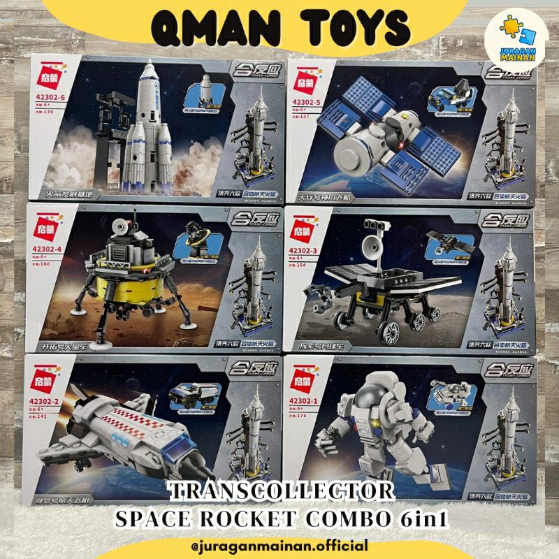 Jual QMAN TOYS Transcollector Space Rocket Combo 6in1 - Bricks Blocks ...