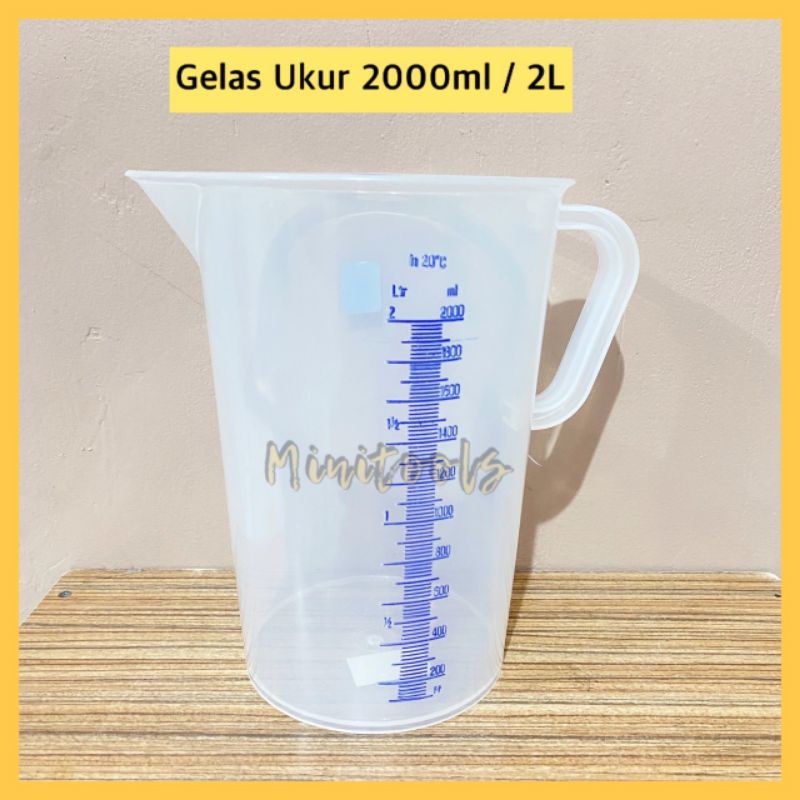 Jual Gelas Ukur 2000ml / Gelas Ukur 2 L / Gelas Takaran Plastik 2L / Green Leaf 1832 | Shopee ...