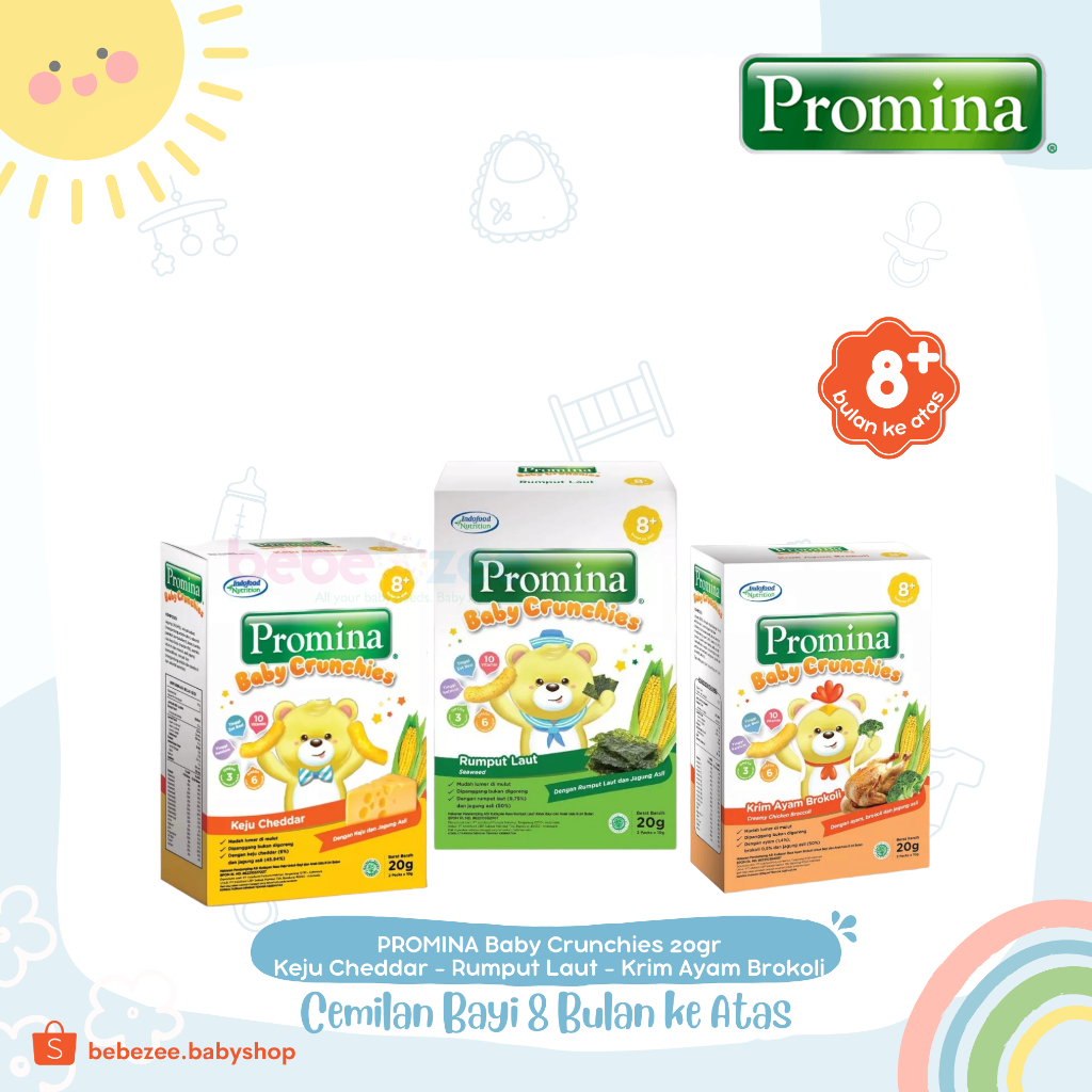 Jual Promina Baby Crunchies 20gr Keju Cheddar - Rumput Laut - Krim Ayam ...