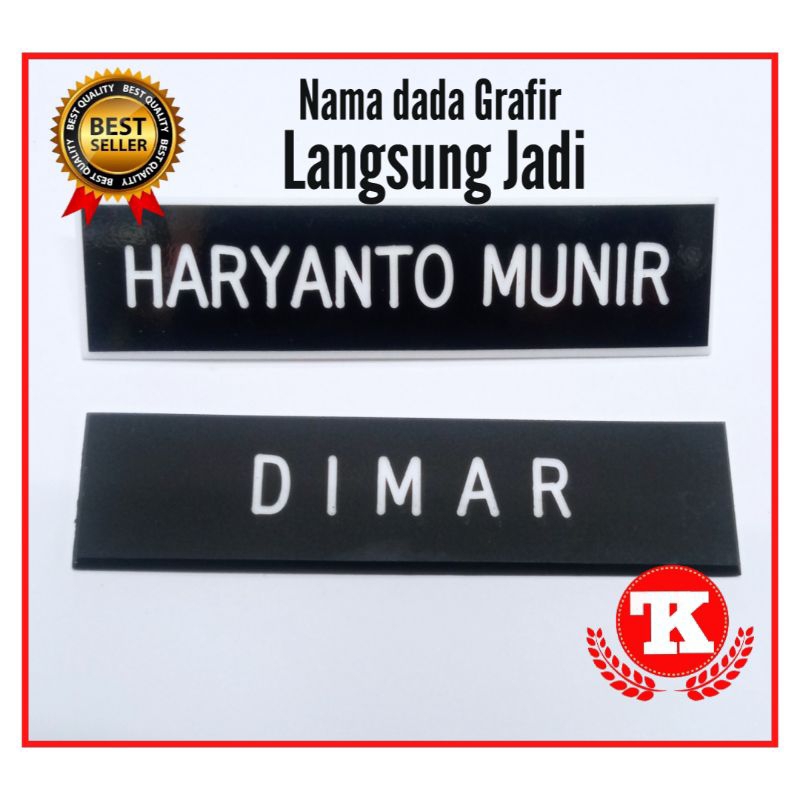 Jual Nama Grafir Papan Nama Dada Grafir Magnet Peniti Papan Nama Dada ...
