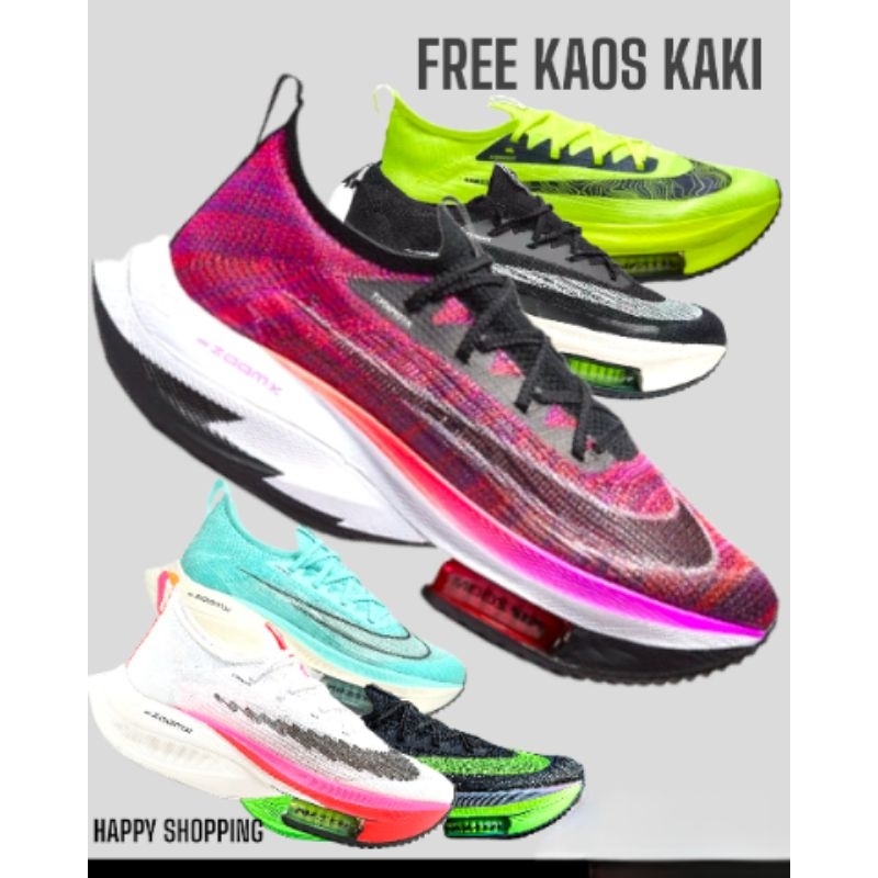 Jual Sepatu Running Shoes Pria Air Zoomx Alphafly Next% Black Volt ...