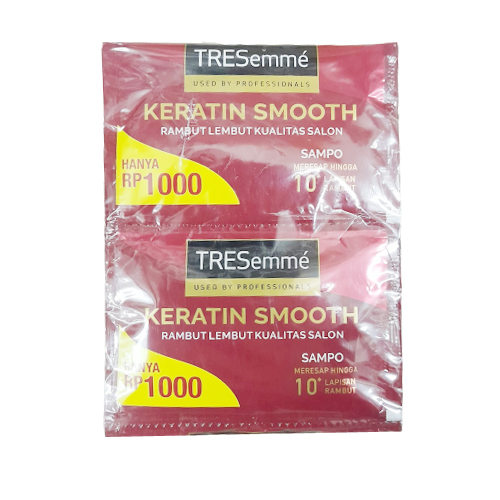 Jual Tresemme Sampo Keratin Smooth Merah 8 ml x 12 Sachet | Shopee ...