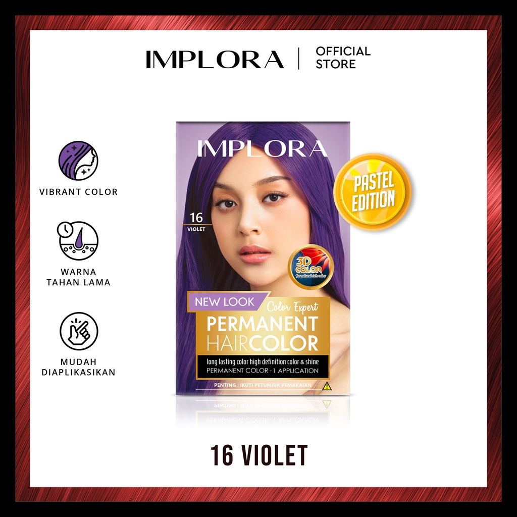 Jual IMPLORA New Permanent Hair Color | Cat Rambut Implora Bleaching ...