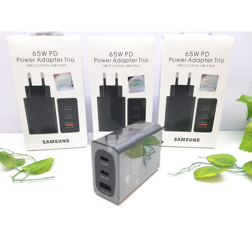 Jual [ORIGINAL GRADE A]Adaptor Sams 65W PD Power Adapter Trio Charger ...