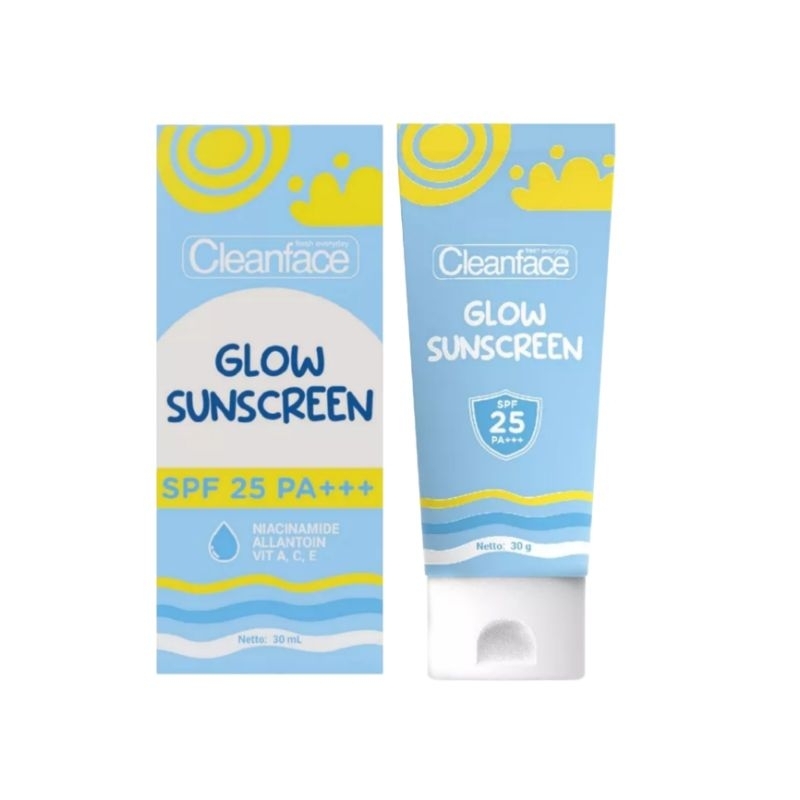 Jual CLEANFACE Glow Sunscreen SPF25 PA+++ 30ml. | Shopee Indonesia