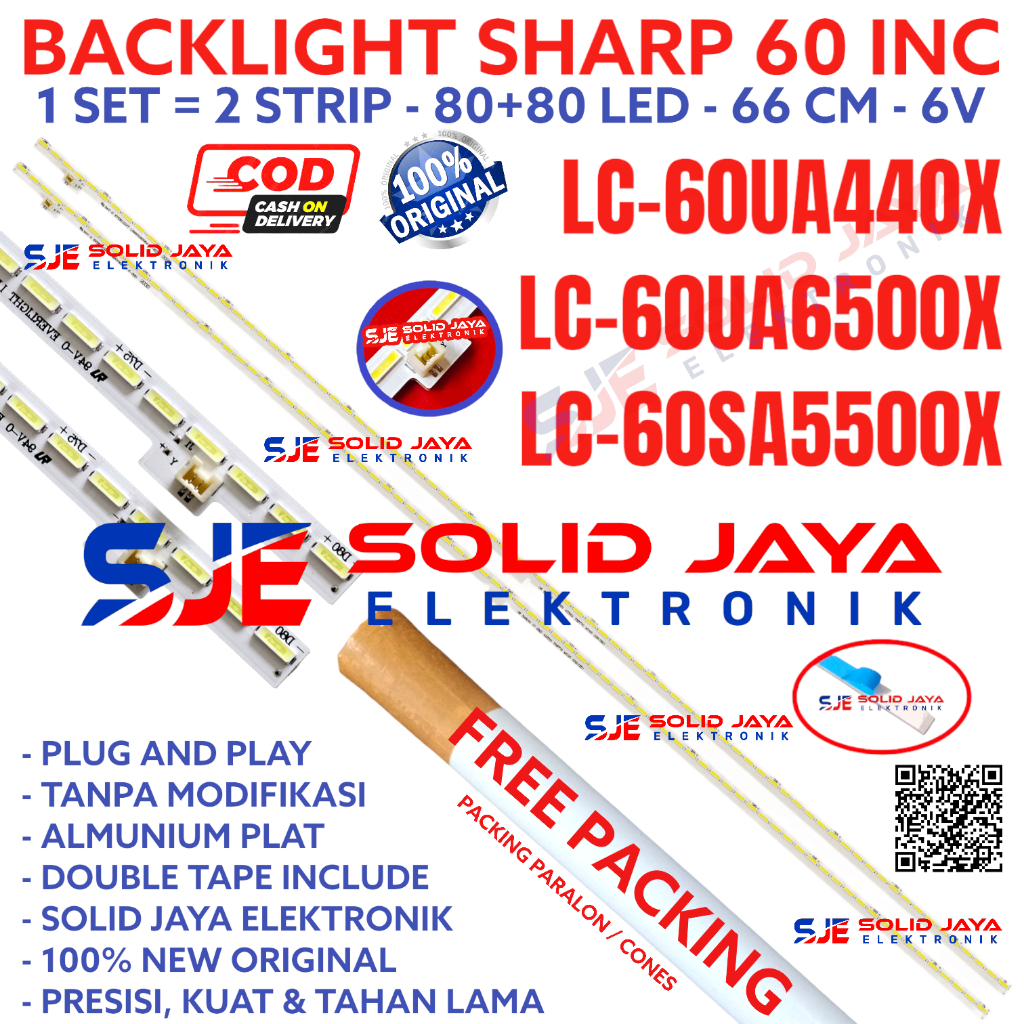 Jual BACKLIGHT TV LED SHARP 60 INC LC 60UA440 60UA6500 60SA5500 ...