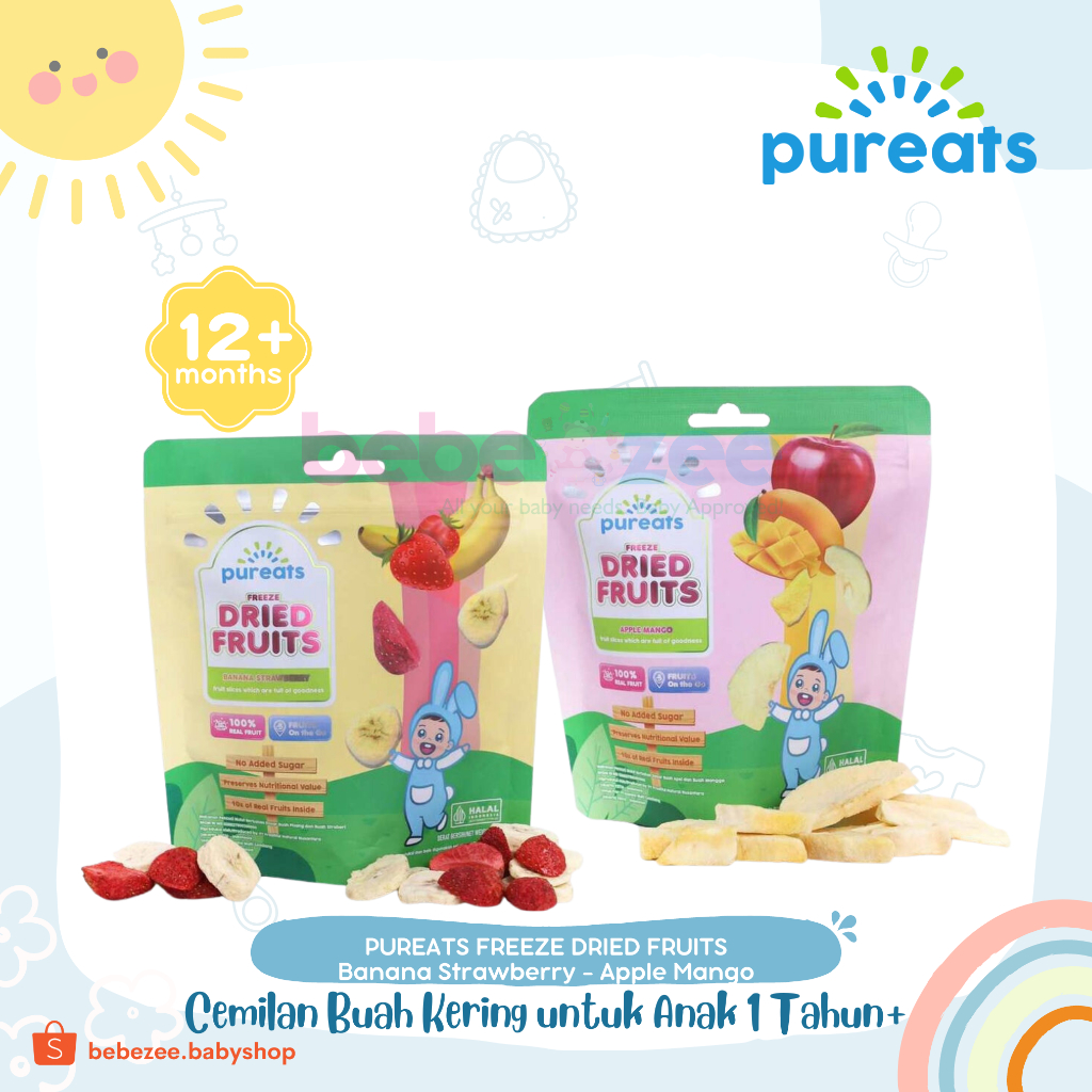 Jual Pureats Freeze Dried Fruits 15gr Apple Mango - Banana Strawberry ...