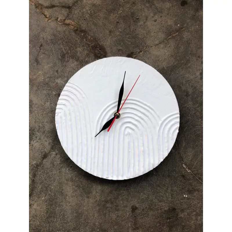 Jual JAM TEXTURE ART/ jam dinding minimalis/ jam dinding semen ...
