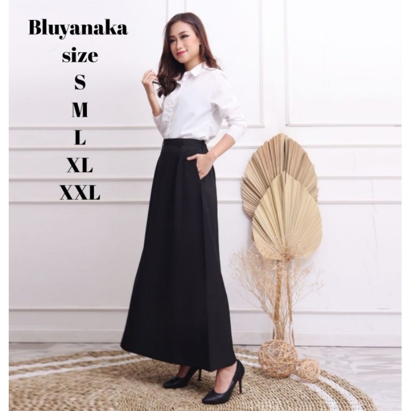 Jual rok kerja model A- line | rok hitam panjang | rok formal wanita ...