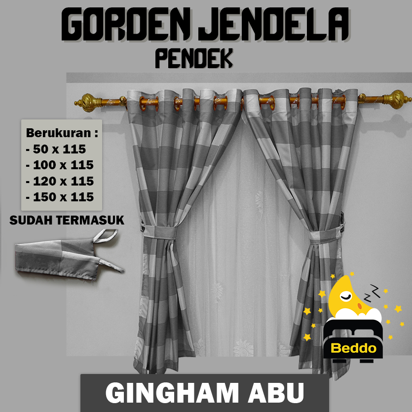 Jual GORDEN JENDELA KAMAR PENDEK UKURAN TINGGI 120 DAN 150 CM /HORDENG ...