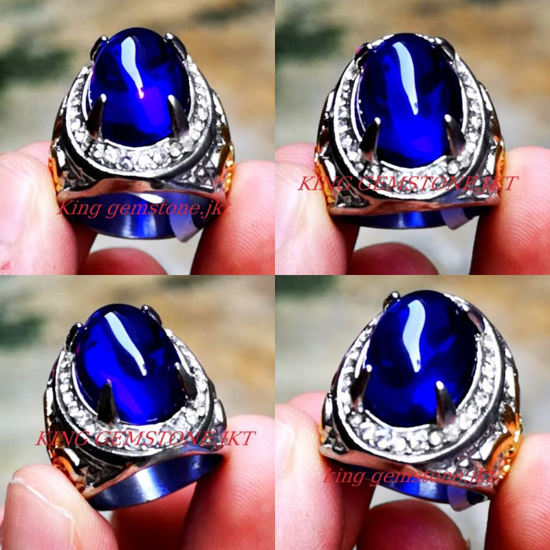 Jual Batu permata Blue King Sapphire Super Mewah HQ teurah desain ...