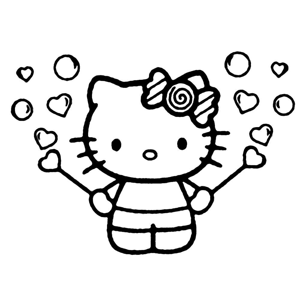 Jual Gambar Sketsa Mewarnai / Hello Kitty / Part 2 / Gambar Sketsa ...