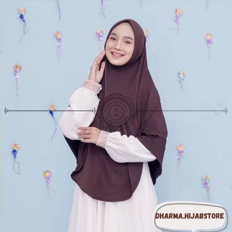 Jual Jilbab Bergo Hamidah Malay Non PAD (XL) | Khimar Daisy Instan Bergo Malay Jersey (XL ...