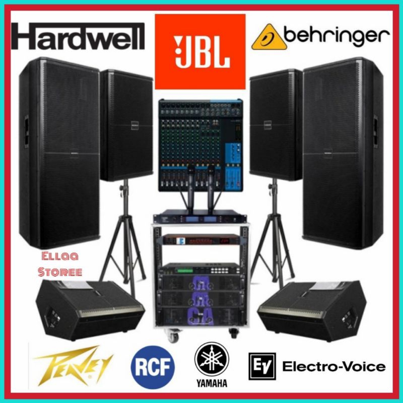 Jual Paket Powered Monitor DJ Profesional line array Speaker Sound ...