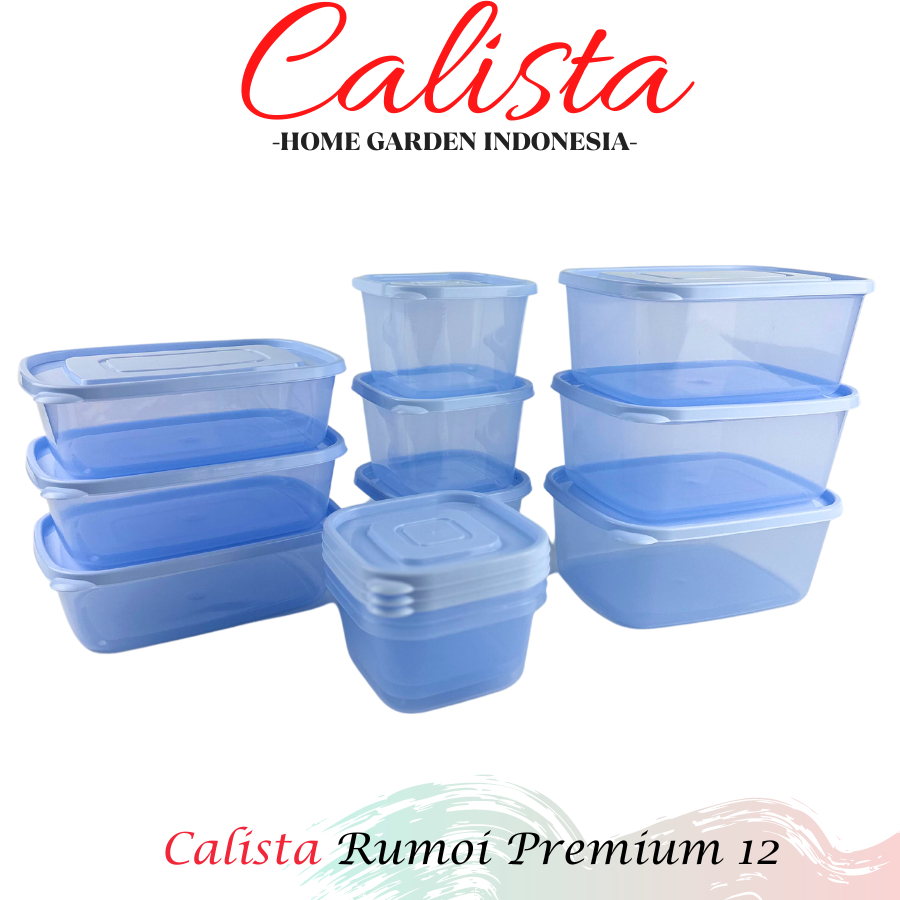 Jual [ CALISTA ] TOPLES SET PLASTIK CALISTA RUMOI PREMIUM SET ISI 12PCS ...