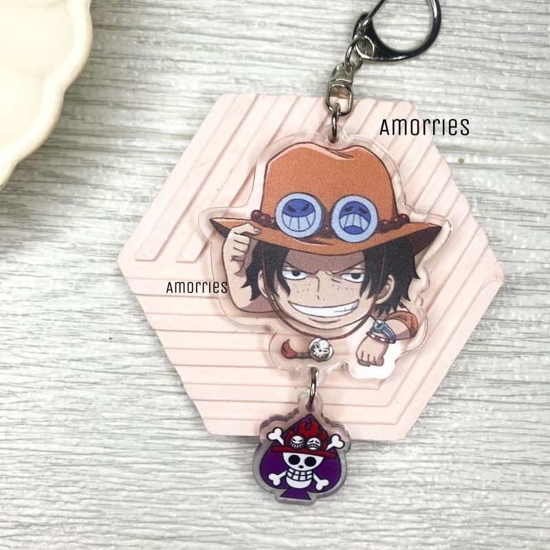 Jual Gantungan Kunci Luffy Zoro Ace Shanks & Nami Robin One Piece ...