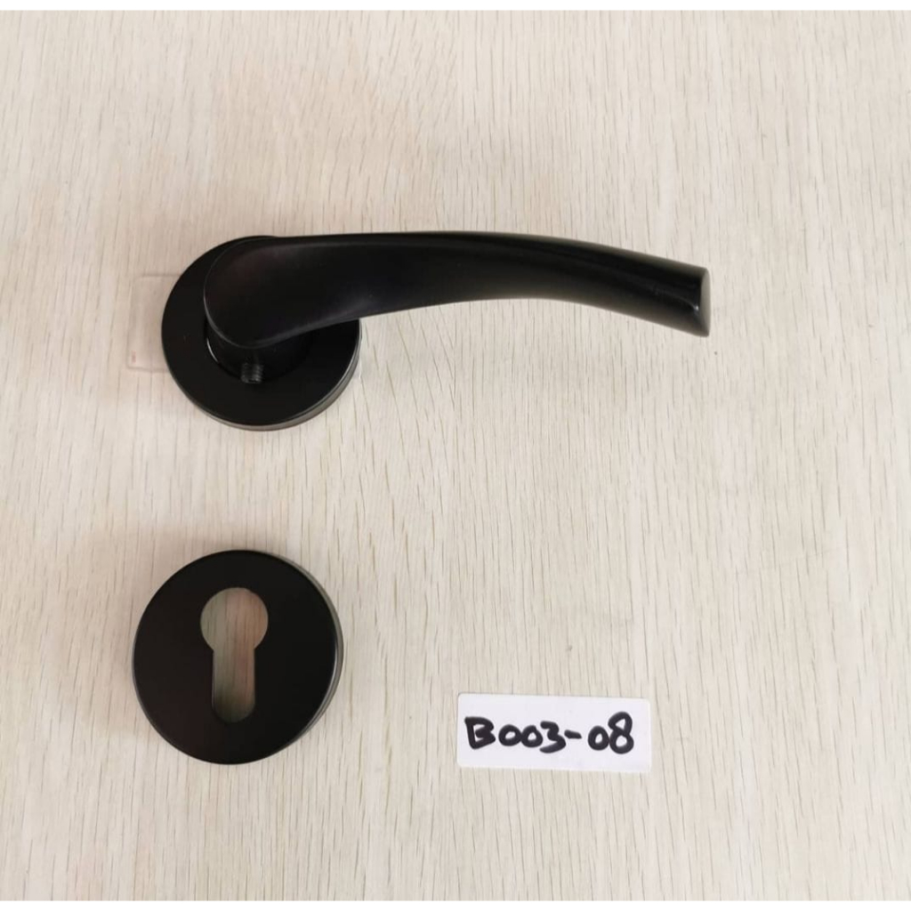 Jual Handle Pintu Soligen Tipe B003-08 Model Bulat Hitam (BO) | Shopee ...