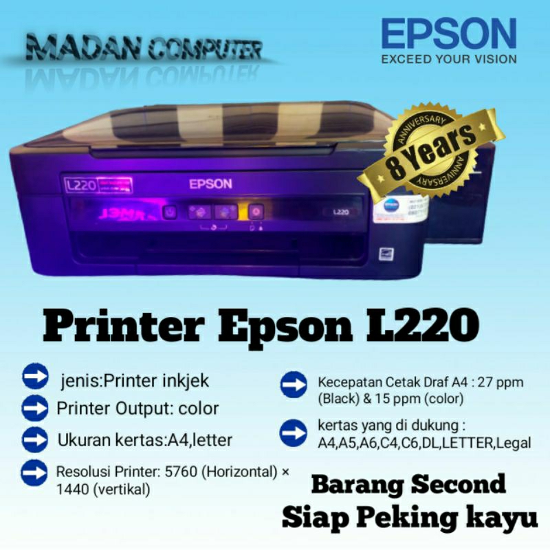 Jual Printer Warna Epson L220 all In One +Tintah Baru Nozzle Full ...