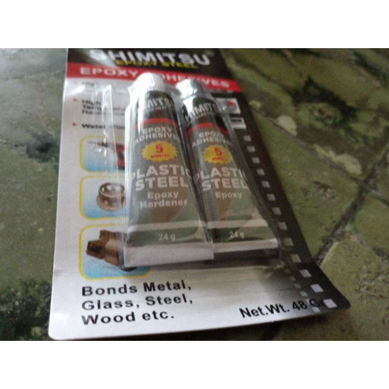 Jual shimitsu epoxy steel/lem besi/ epoxy adhesives 48gram | Shopee ...