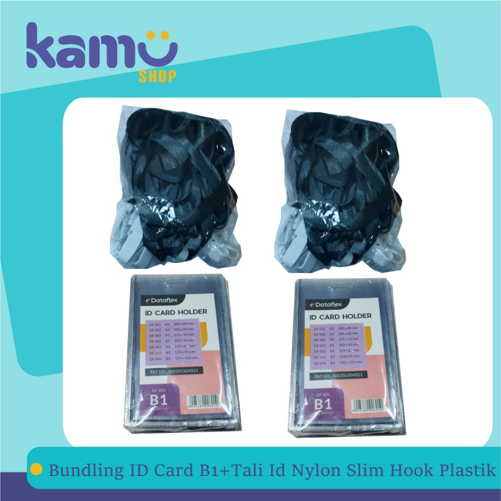 Jual BUNDLING 40 Pcs ID CARD B1 + 40 Pcs Tali ID Nylon Slim Hook Plastik ( CBT - NYLK ) | Shopee ...