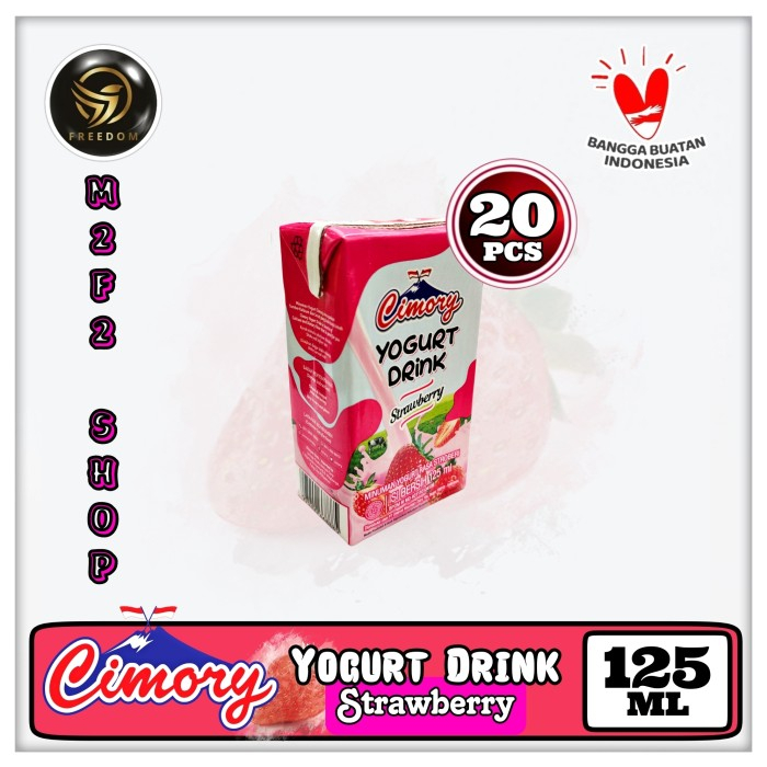 Jual Yogurt Cimory Drink Kotak UHT Strawberry | Stroberi - 125 ml (Kemasan 20 Pcs) | Shopee ...