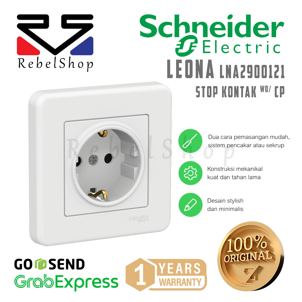 Jual Schneider Stop Kontak Leona 16A Tanpa Child Protection ...
